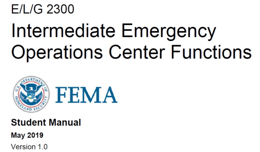 A Deeper Review of FEMA’s E/L/G 2300 EOC Intermediate Course | The ...